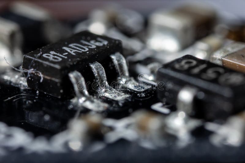 Inside of Electronic Devices Stock Image - Image of macro, component ...