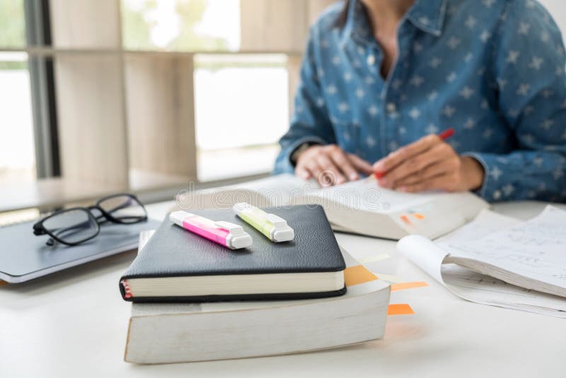 Images of Studying Student Hands Writing in Book during Lecture Stock ...