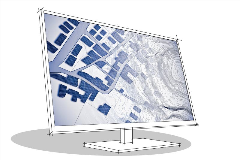 Imaginary Cadastral Map with Buildings, Land Parcel and Vacant Plot ...
