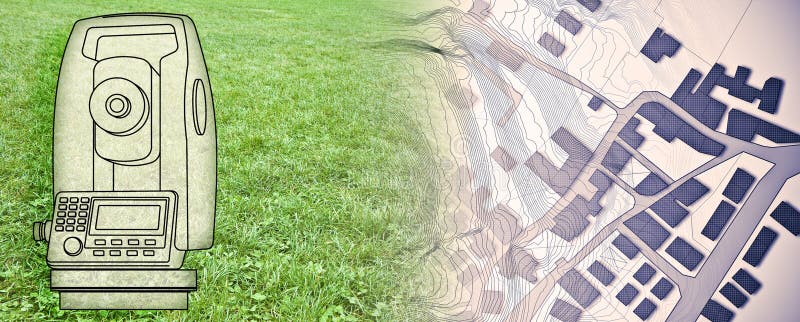 Imaginary Cadastral Map of Territory with Buildings, Roads, Land Parcel ...