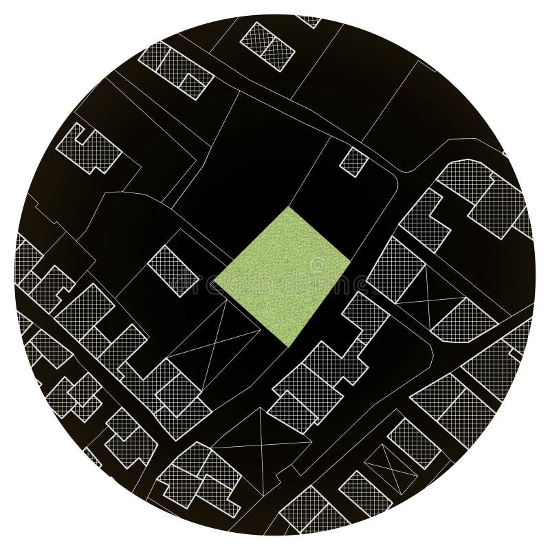 Imaginary Cadastral Map of Territory with a Free Green Land Available ...