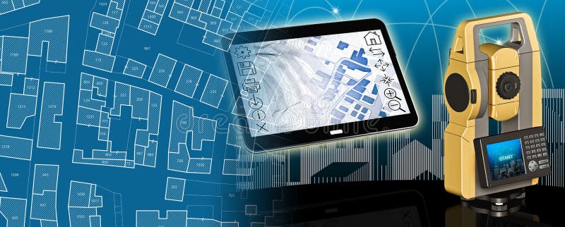 Imaginary Cadastral Map of Territory with Relief, Digital Tabled and 3D ...