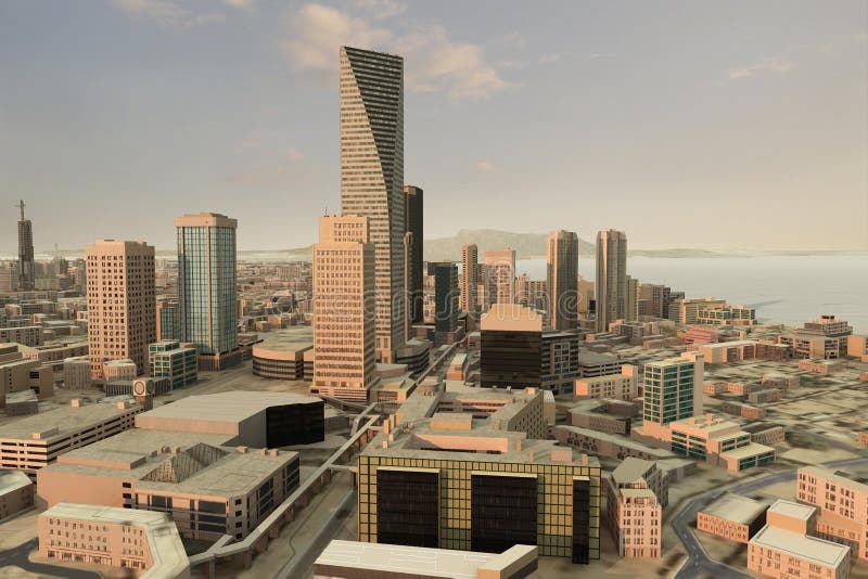 Imaginary city 62 stock illustration. Illustration of living - 5050850