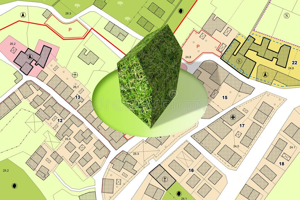 Imaginary City Map with a Green Building - the Architecture of the ...