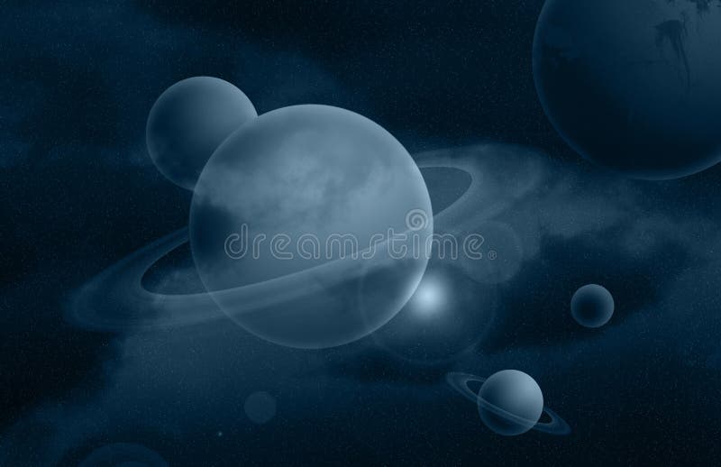 Imaginary deep space stock illustration. Illustration of blue - 48442317