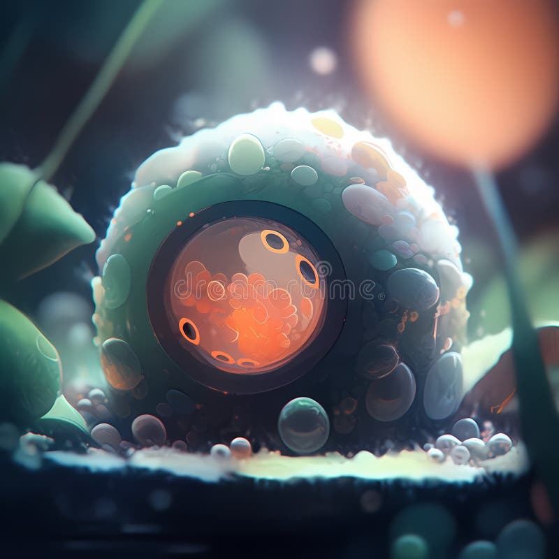 Imaginary Design of a Cell Highly Detailed and Colorfull with a Small ...