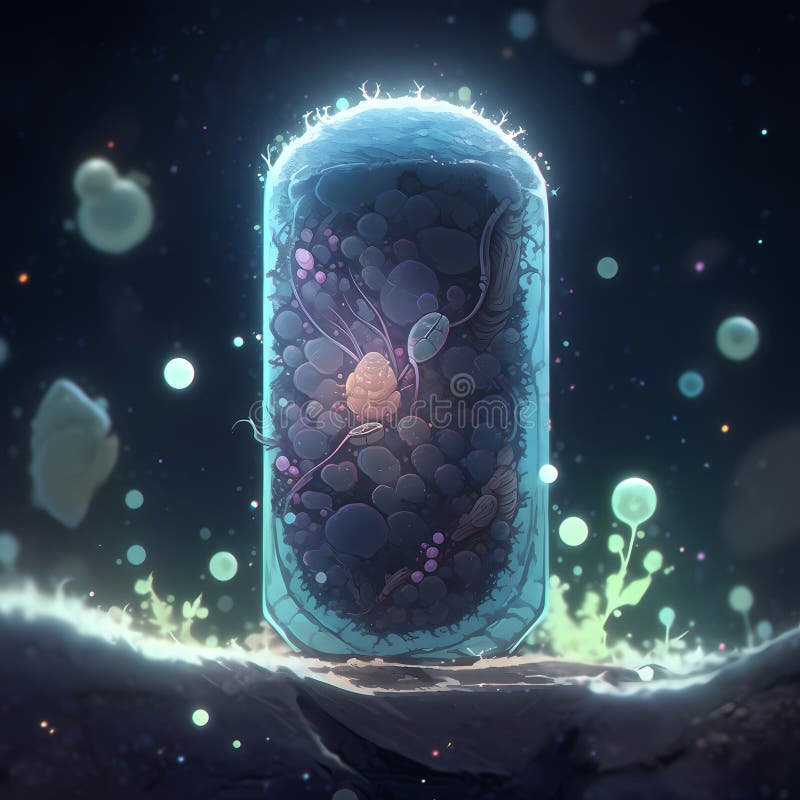 Imaginary Design of a Cell Highly Detailed and Colorfull with a Small ...