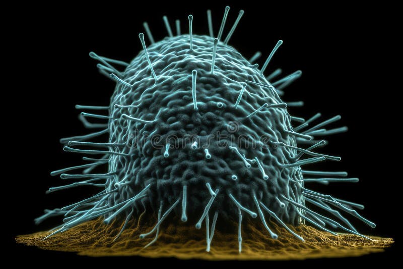 Imaginary Electron Microscope Image of Bacteriophage Virus on ...