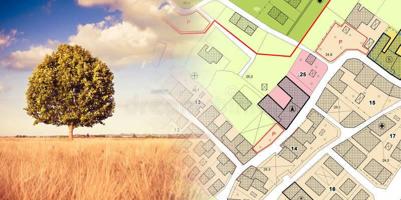 Imaginary General Urban Plan with Urban Destinations Roads, Buildable ...