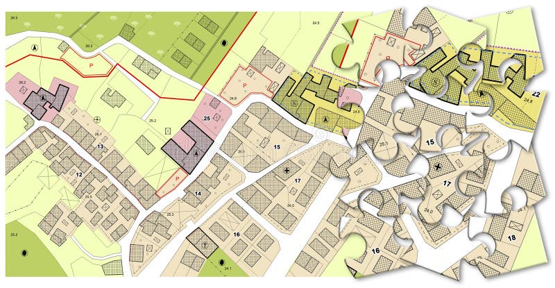 Imaginary General Urban Plan with Indications of Urban Destinations ...