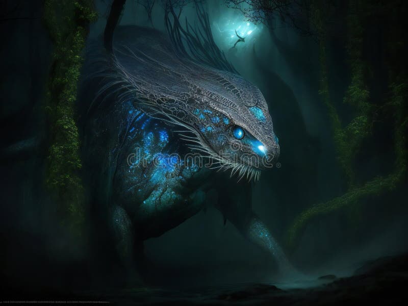 Imaginary Magical Mythical Ancient Beast Create Using AI Stock ...