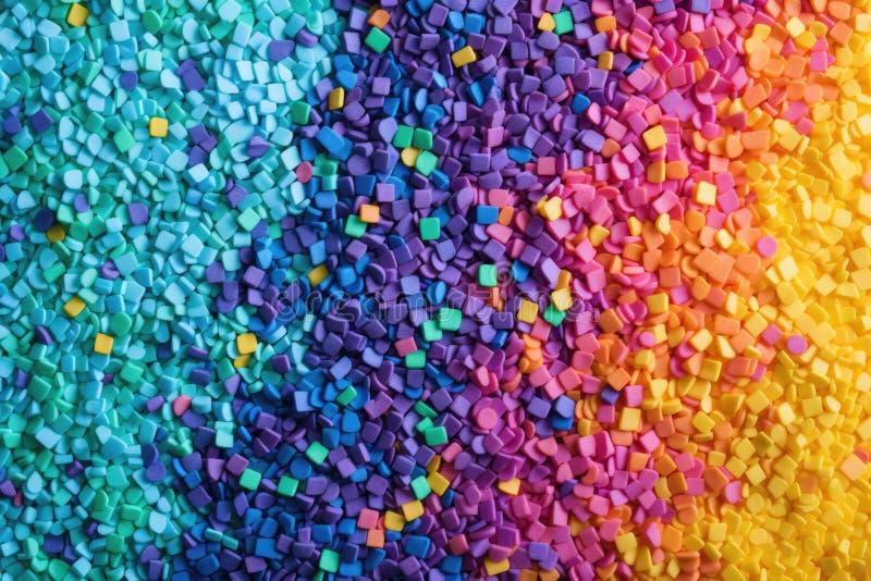 Imaginary Recycled Plastic Granules. Stock Photo - Image of group ...