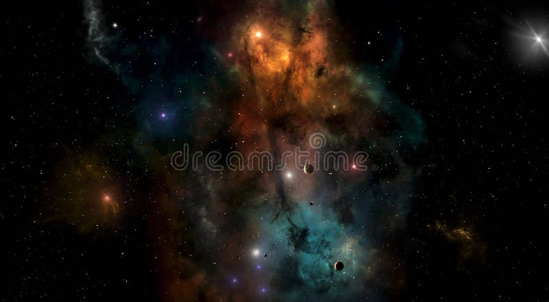 Imaginary Space Background stock illustration. Illustration of space ...