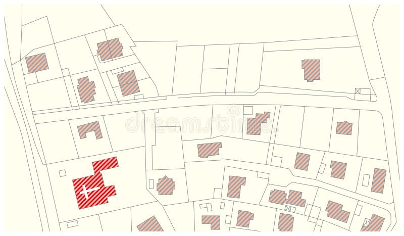 Imaginary Cadastral Map of an Area with Buildings and Streets Stock ... Imaginary Cadastral Map of an Area with Buildings and Streets Stock ...