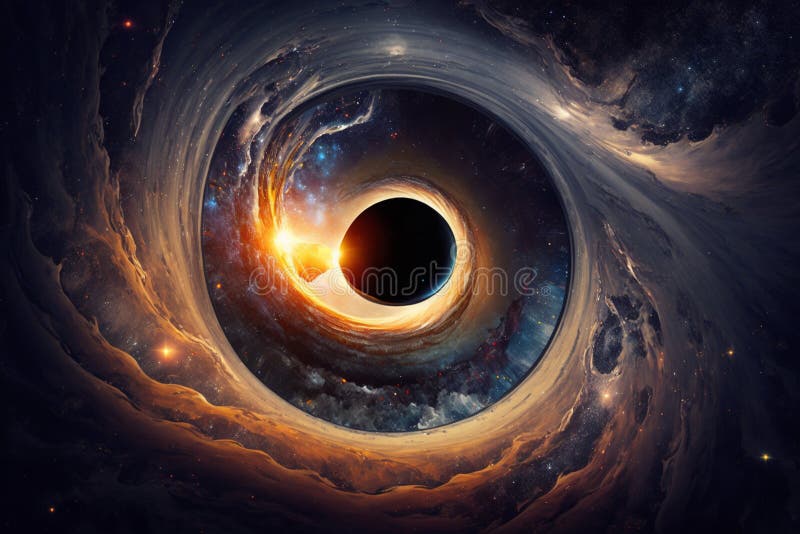 An Imaginary View of the Black Hole of Galaxies, Wallpaper, Generated ...