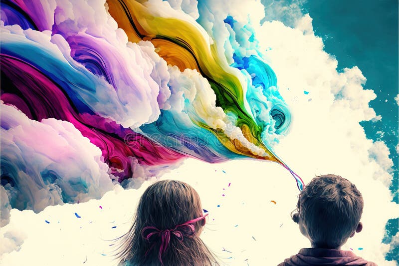 Educational Learning in Creative Way of Children Abstract Art Stock ...