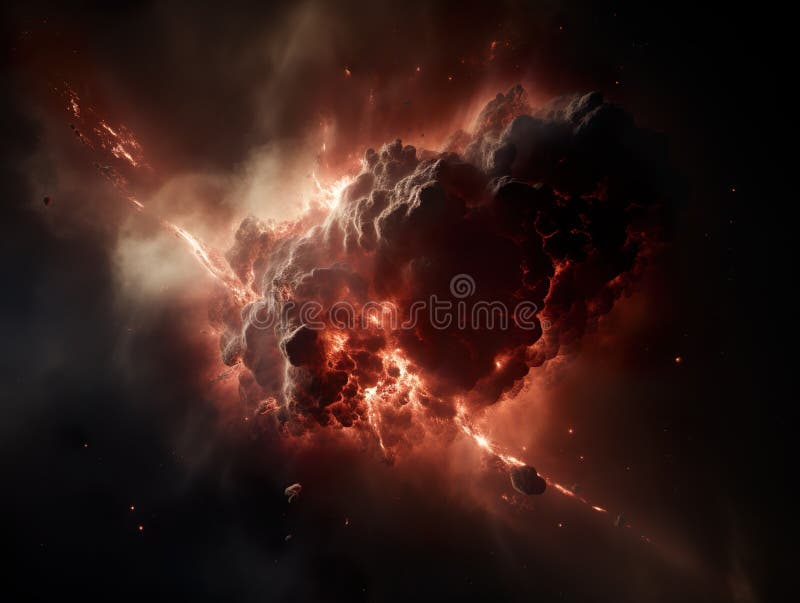 Imagination of a Big Bang Explosion. the Beginning of a Universe Stock ...