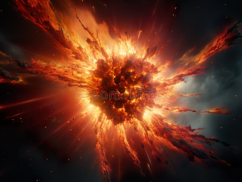 Imagination of a Big Bang Explosion. the Beginning of a Universe Stock ...