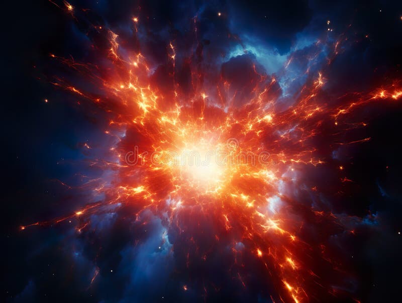 Imagination of a Big Bang Explosion. the Beginning of a Universe Stock ...
