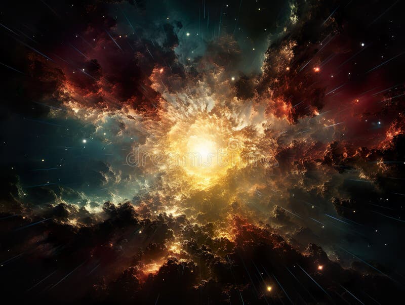 Imagination of a Big Bang Explosion. the Beginning of a Universe Stock ...
