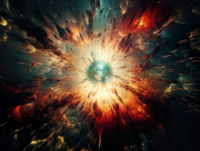 Imagination of a Big Bang Explosion. the Beginning of a Universe Stock ...