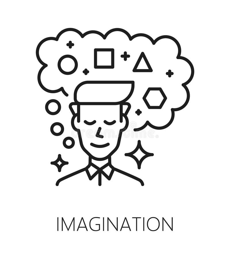 Imagination Cognitive Ability Line Icon or Emblem Stock Illustration ...