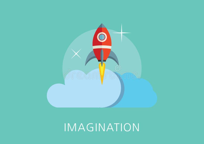 Imagination Concept Flat Icon Stock Vector - Illustration of ...