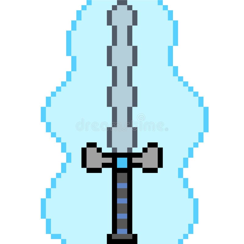 Imagination D'épée D'art De Pixel De Vecteur Illustration de Vecteur ...