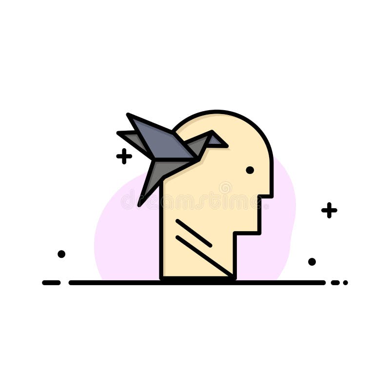 Imagination Form, Imagination, Head, Brian Business Flat Line Filled ...