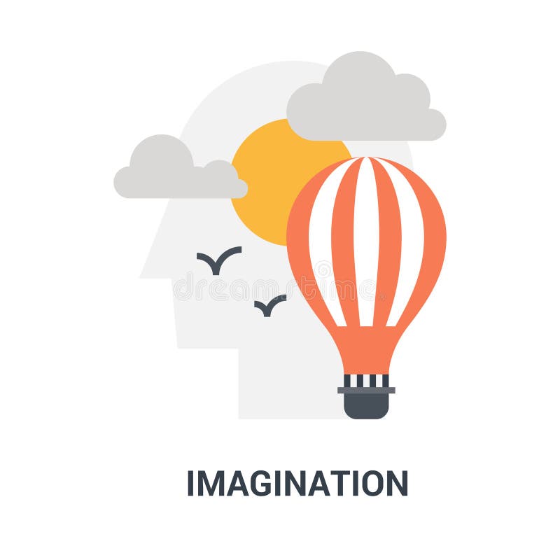 Imagination icon concept stock illustration. Illustration of person ...