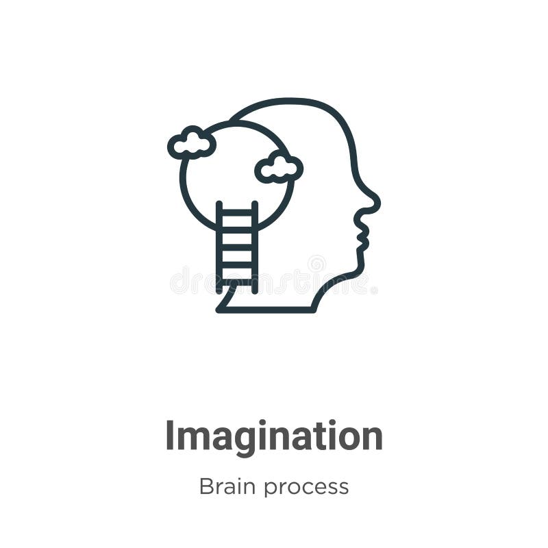Imagination Outline Vector Icon. Thin Line Black Imagination Icon, Flat Vector Simple Element ...
