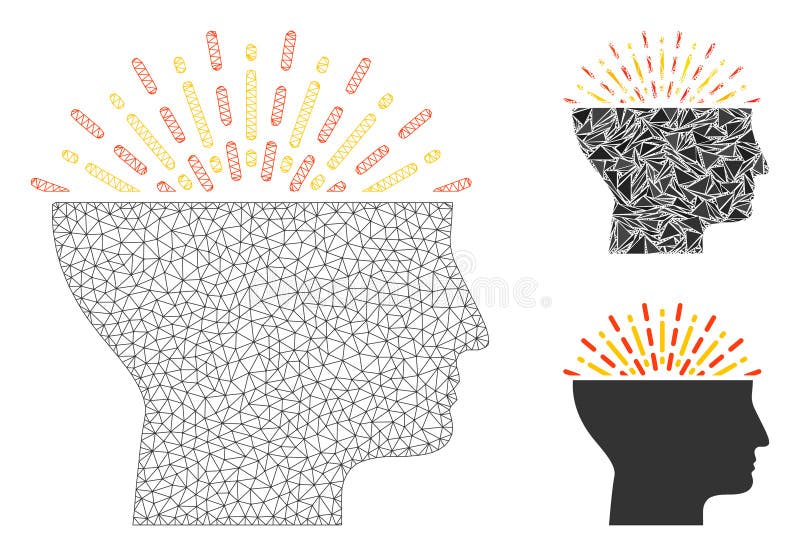 Imagination Vector Mesh Network Model and Triangle Mosaic Icon Stock ...