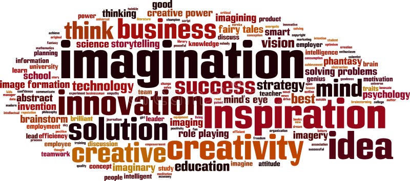 Imagination word cloud stock vector. Illustration of intelligence ...