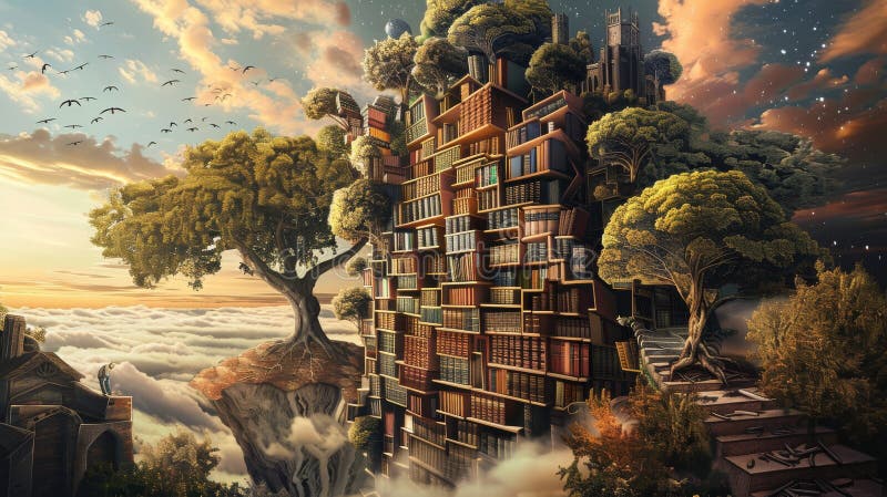 An Imaginative Artwork Inspired by the Vast Amount of Knowledge ...