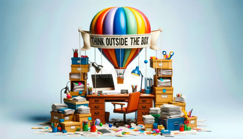 Imaginative Ascent Office Desk Clutter with Think Outside the Box Hot ...