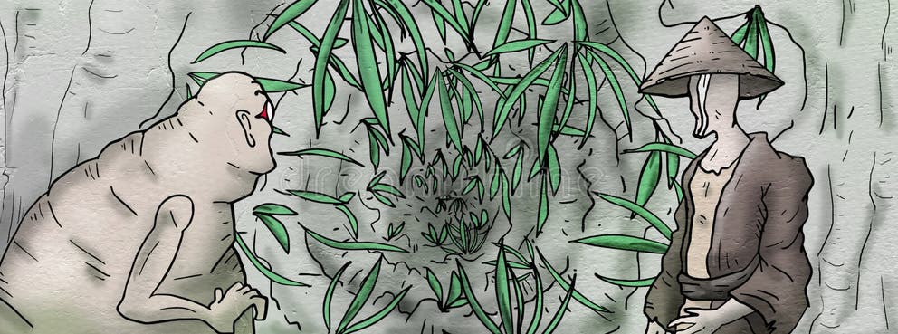 Imaginative Cartoon Characters Drawing by Hand Stock Illustration ...