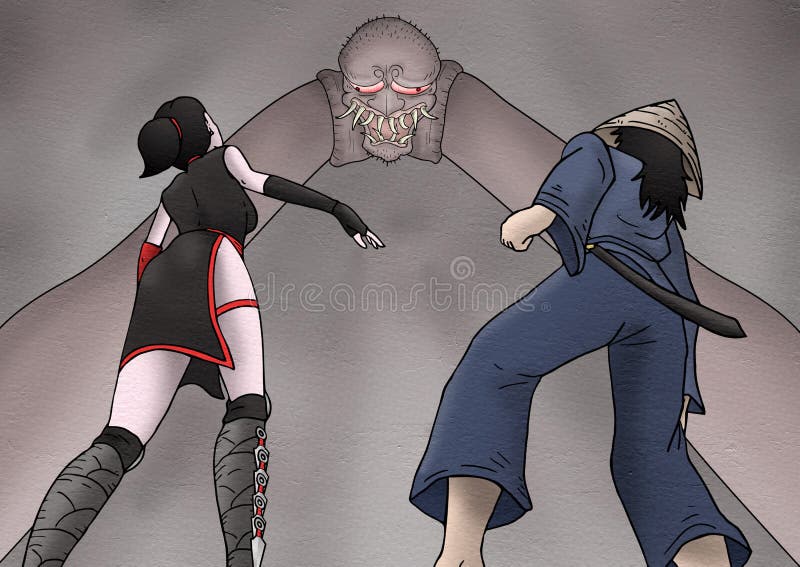 Imaginative Cartoon Characters Drawing by Hand Stock Illustration ...