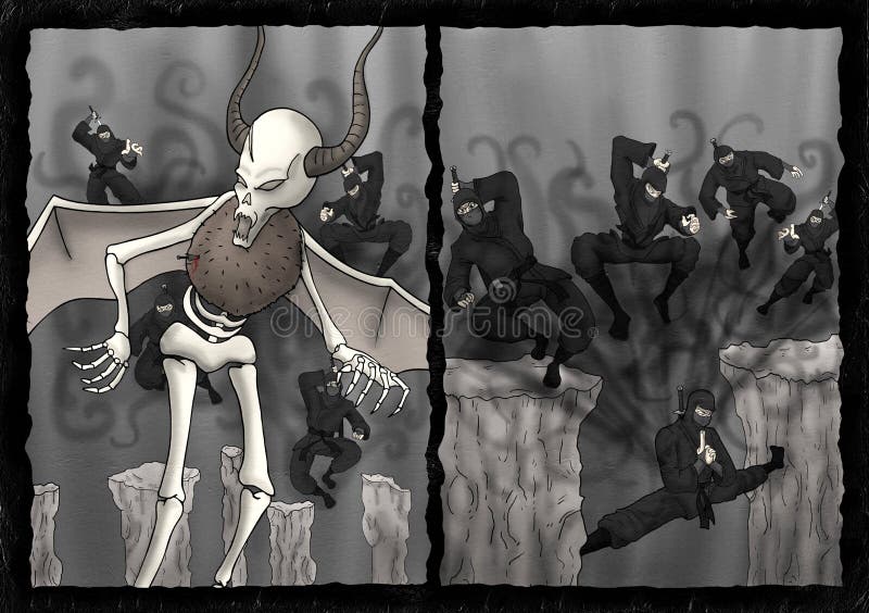 Imaginative Cartoon Characters Drawing by Hand Stock Illustration ...