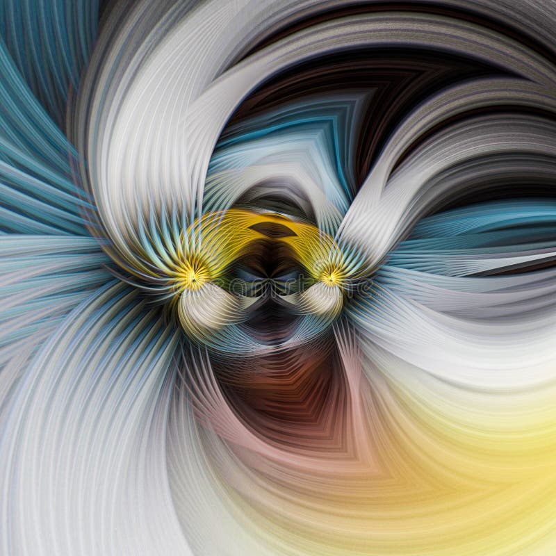 Imaginative Colored Abstract Faces, Eyes As a Twirl Illustration Stock ...