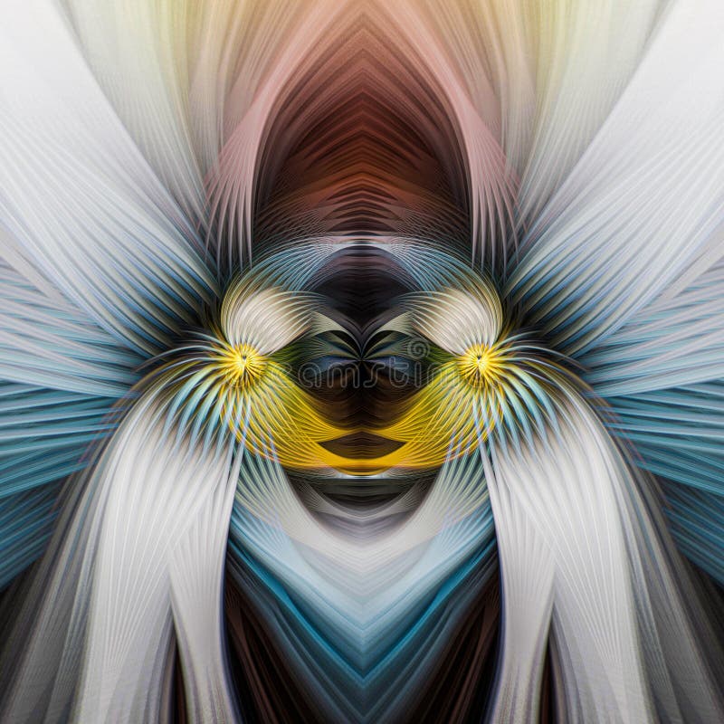Imaginative Colored Abstract Faces, Eyes As a Twirl Illustration Stock ...