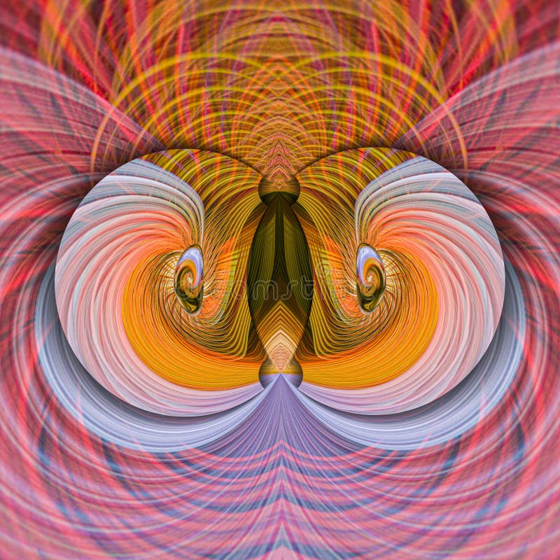 Imaginative Colored Abstract Faces, Eyes As a Twirl Illustration Stock ...