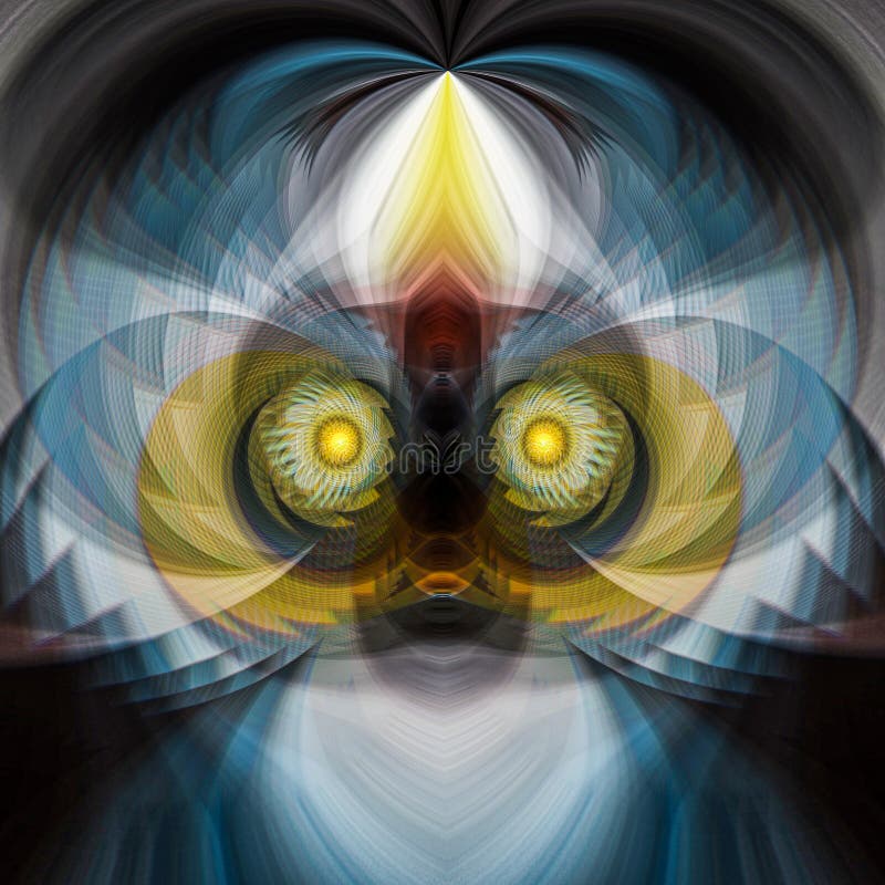 Imaginative Colored Abstract Faces, Eyes As a Twirl Illustration Stock ...