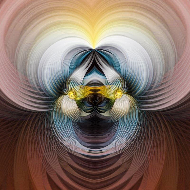 Imaginative Colored Abstract Faces, Eyes As a Twirl Illustration Stock ...