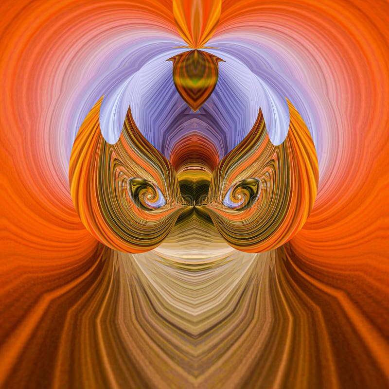 Imaginative Colored Abstract Faces, Eyes As a Twirl Illustration Stock ...