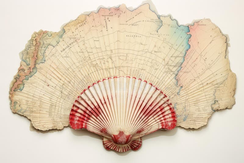 Imaginative Colorful Shell Map. Generate Ai Stock Illustration ...