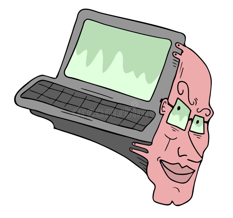 Computer Human Android Bot Logo, Artificial Intelligence Concept ...