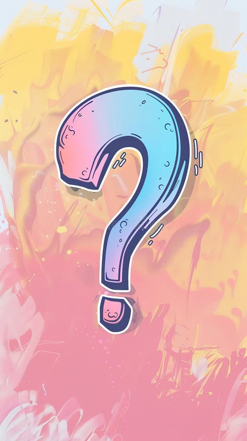 An Imaginative and Creative Question Mark Symbol Set Against a Visually ...