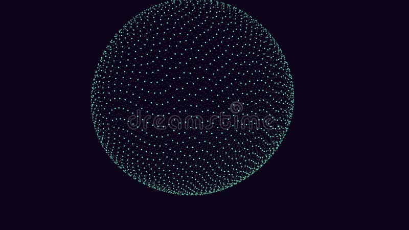 Imaginative 3d Sphere of Dots Creating Illusion, Floating in Space ...