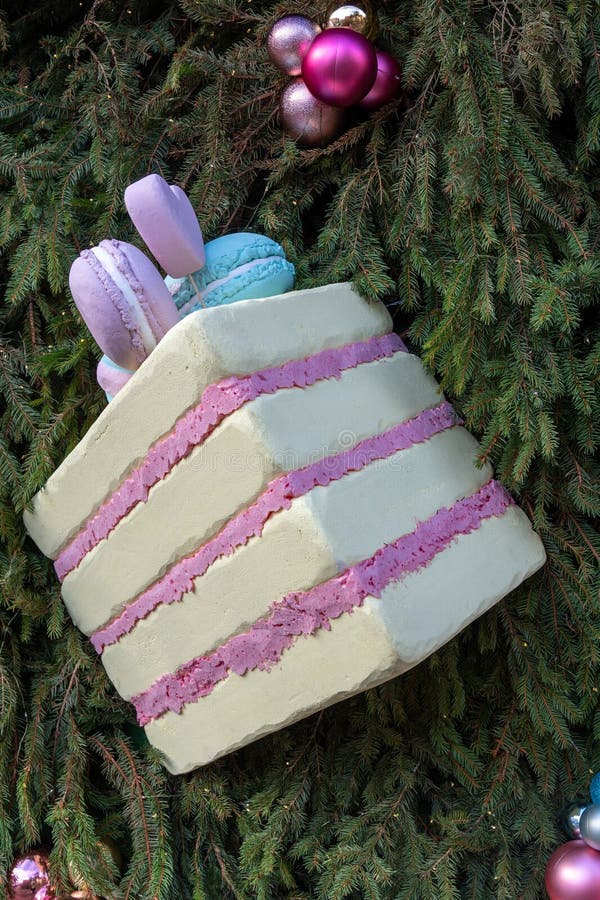 An Imaginative Decoration Featuring a Giant Cake Design on the Outer ...