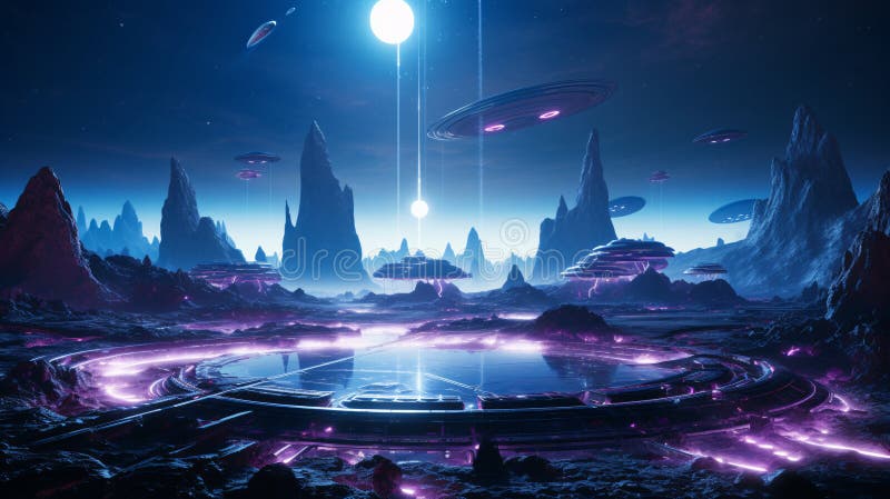 Imaginative Depiction of an Advanced Alien Civilization on a Distant ...